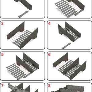 Multi-section Stand A0133. Laser Cut Files SVG, PDF, DXF Digital ...