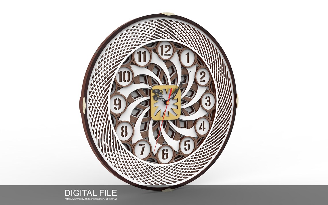 Multi-layer Wall Clock. Version W6. Laser Cut Files SVG DXF - Etsy