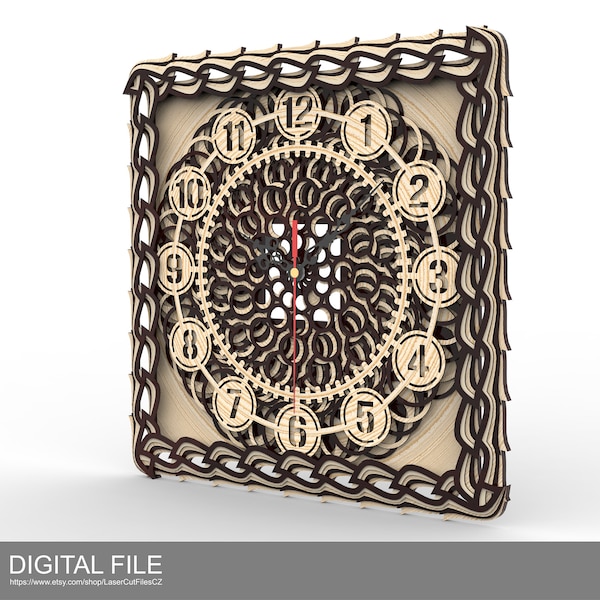 Laser Cut Wall Clock - Etsy