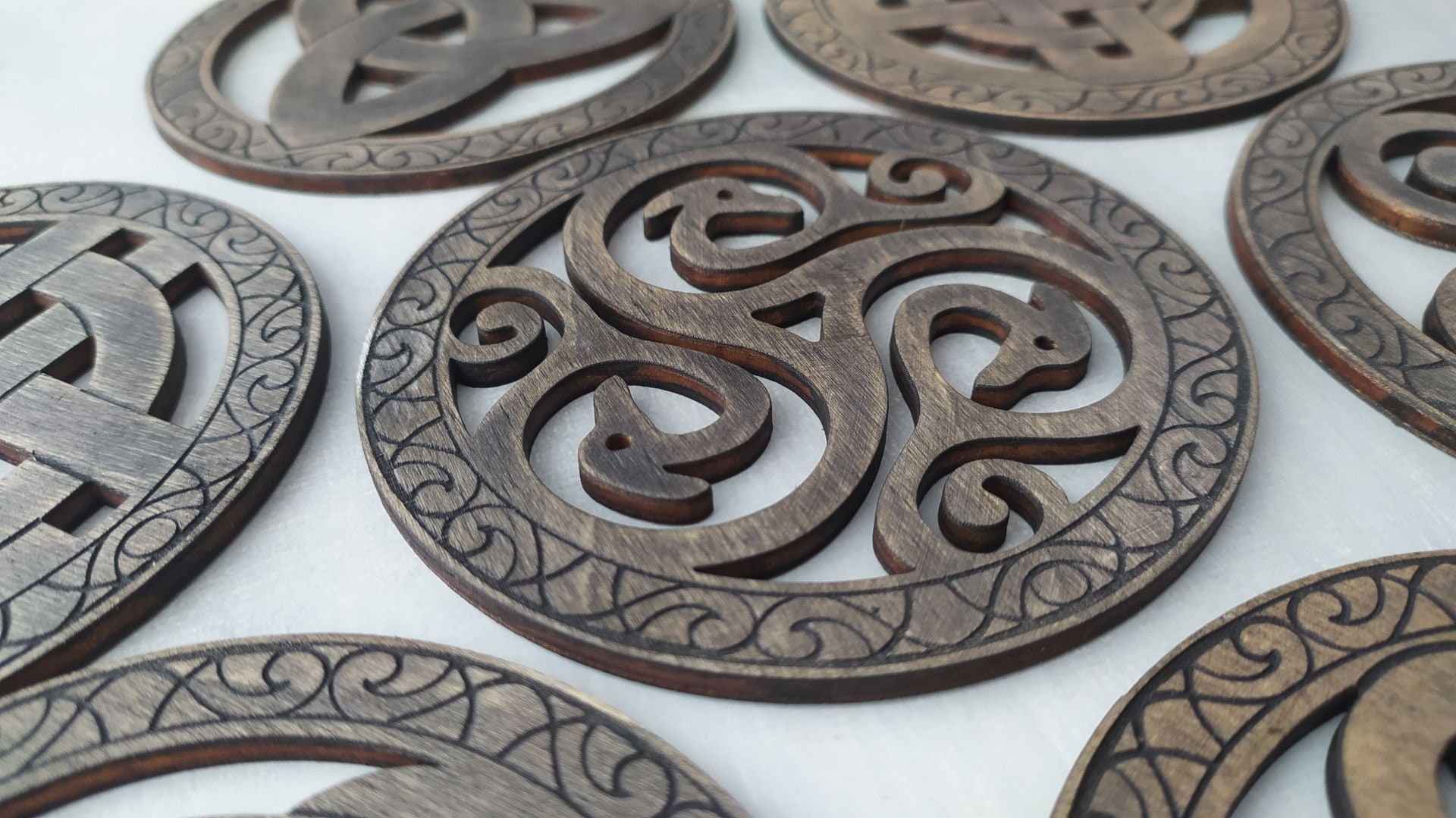 7 Celtic Coasters With Box. Laser Cut Files SVG PDF CDR - Etsy