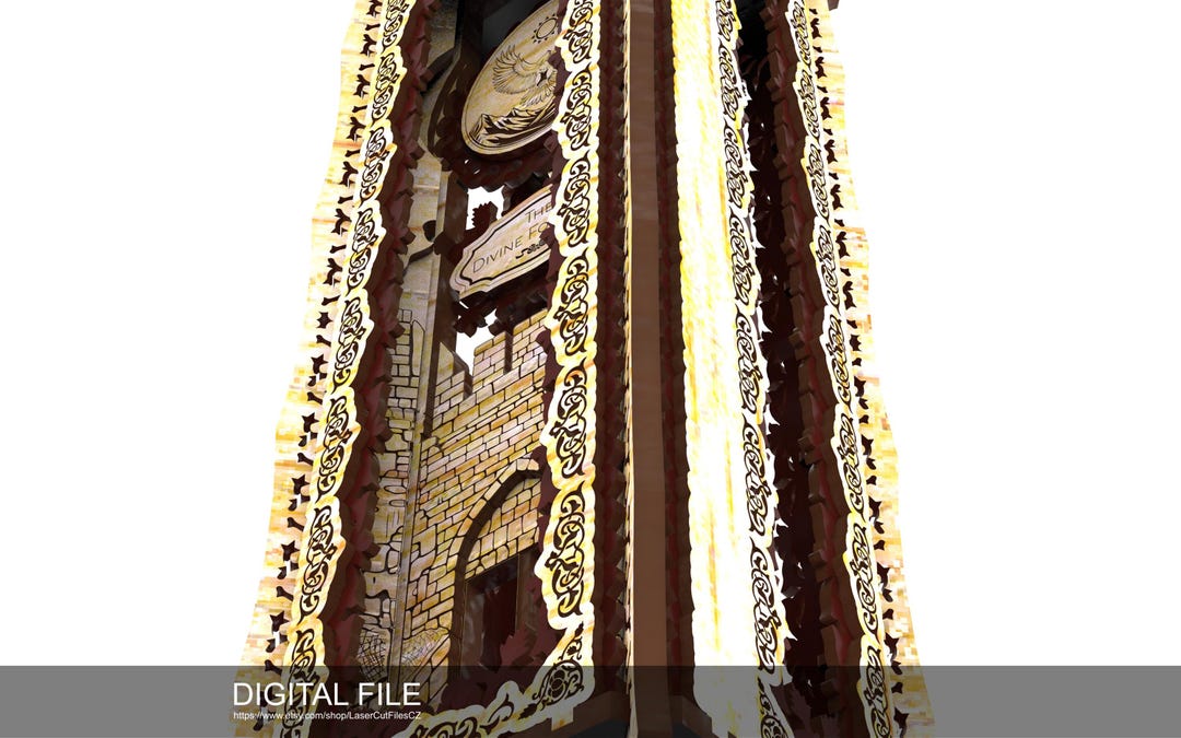 A Festive Alcohol Box A0121. Laser Cut Files SVG, PDF, DXF Digital ...