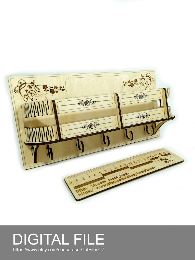 Key Shelf A0007. Laser Cut Files SVG DXF CDR Digital Product - Etsy