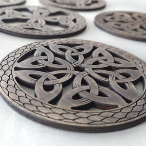 6 Celtic Coasters With Box. Laser Cut Files SVG, PDF, CDR Digital ...