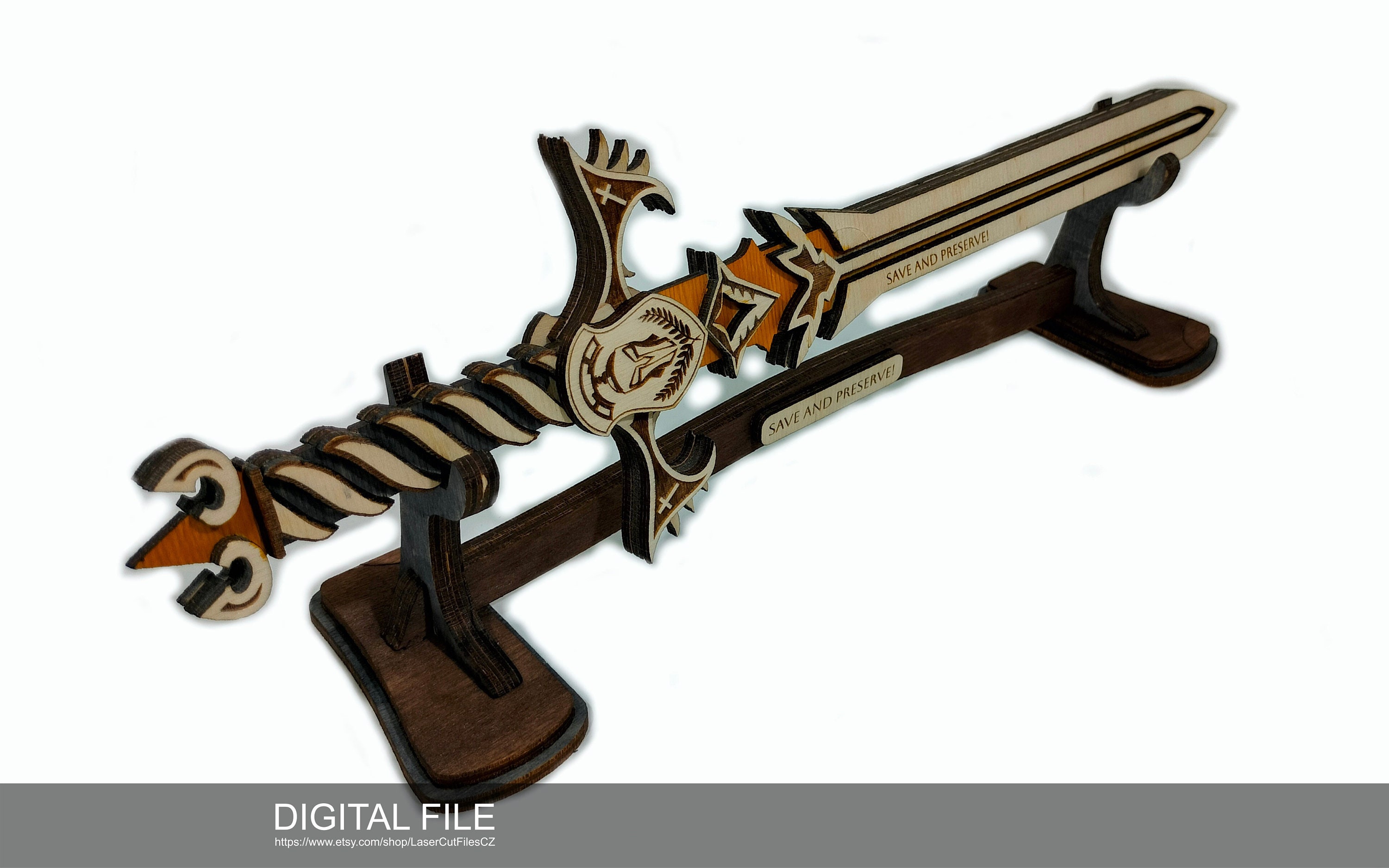 Sword A0098. Laser Cut Files SVG, PDF, DXF Digital Product - Etsy UK