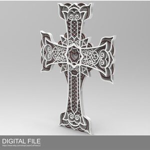 Multi-layered Cross. Version K2. Laser Cut Files SVG, PDF, DXF Digital ...