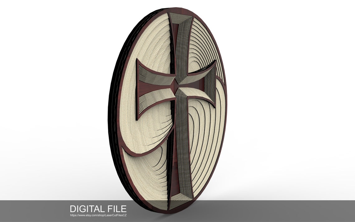 Multi-layered Cross A0052. Laser Cut Files SVG, PDF, DXF Digital ...