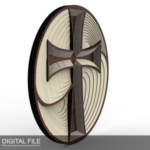Multi-layered Cross A0052. Laser Cut Files SVG, PDF, DXF Digital ...