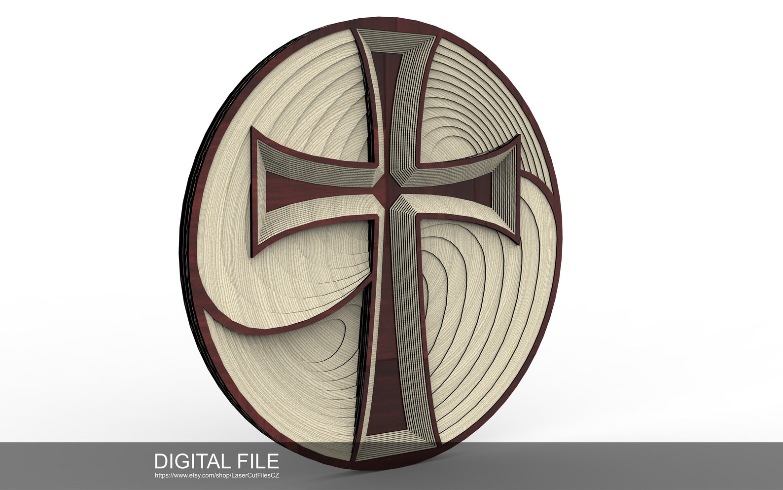 Multi-layered Cross. Version K3. Laser Cut Files SVG, PDF, DXF Digital ...
