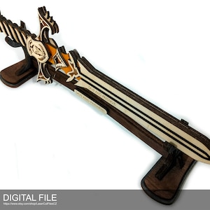 Sword A0098. Laser Cut Files SVG, PDF, DXF Digital Product - Etsy