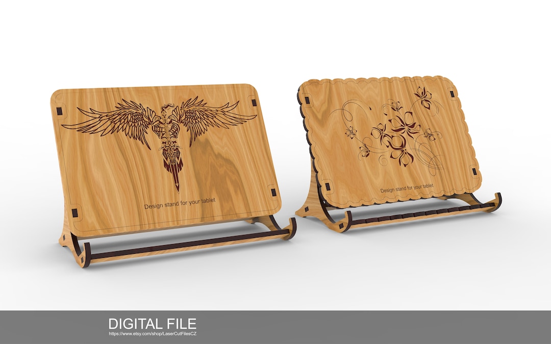 Tablet Stand A0070. Laser Cut Files SVG, PDF, DXF Digital Product ...
