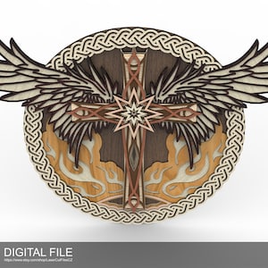 Multi-layered Cross. Laser Cut Files SVG, PDF, DXF Digital Product - Etsy
