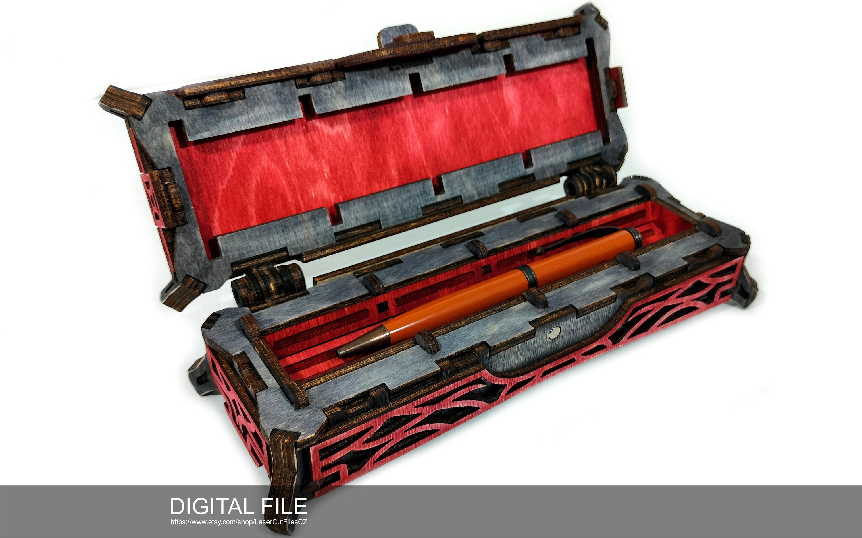 Pen Case A0101. Laser Cut Files SVG, PDF, DXF Digital Product - Etsy