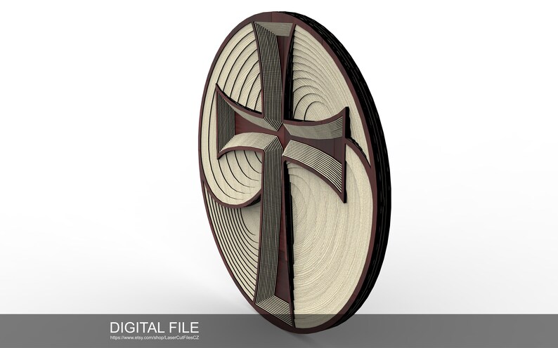 Multi-layered Cross A0052. Laser Cut Files SVG, PDF, DXF Digital ...