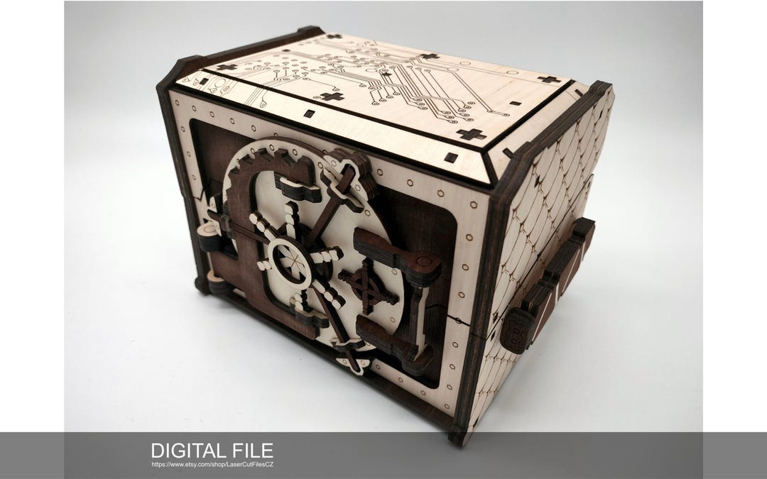 Safe Box A0139. Laser Cut Files SVG, PDF, DXF Digital Product - Etsy