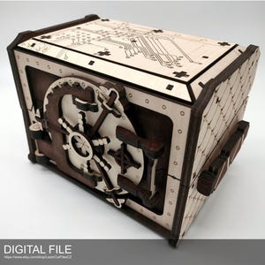Safe Box A0139. Laser Cut Files SVG, PDF, DXF Digital Product - Etsy
