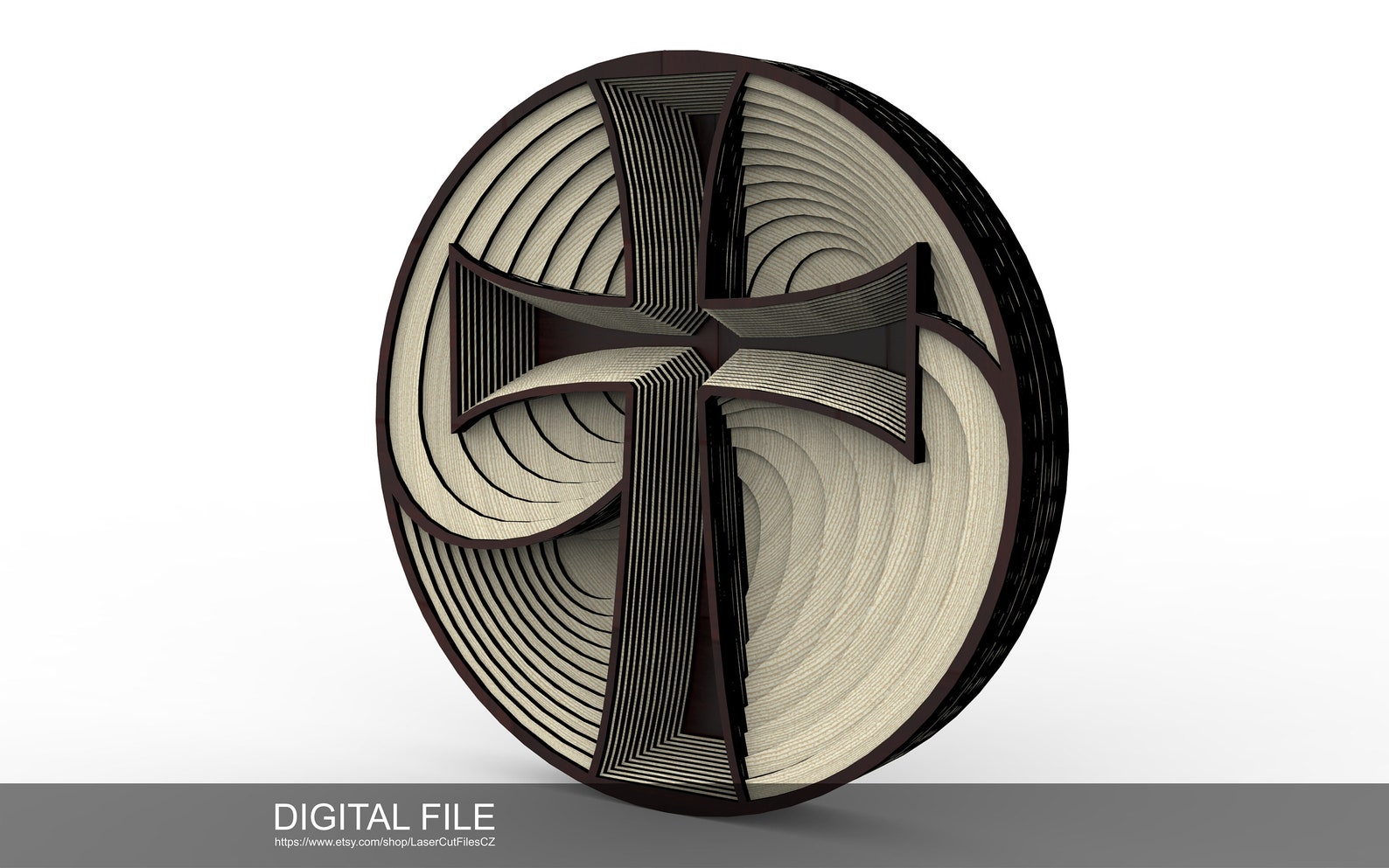 Multi-layered Cross. Version K3. Laser Cut Files SVG, PDF, DXF Digital ...