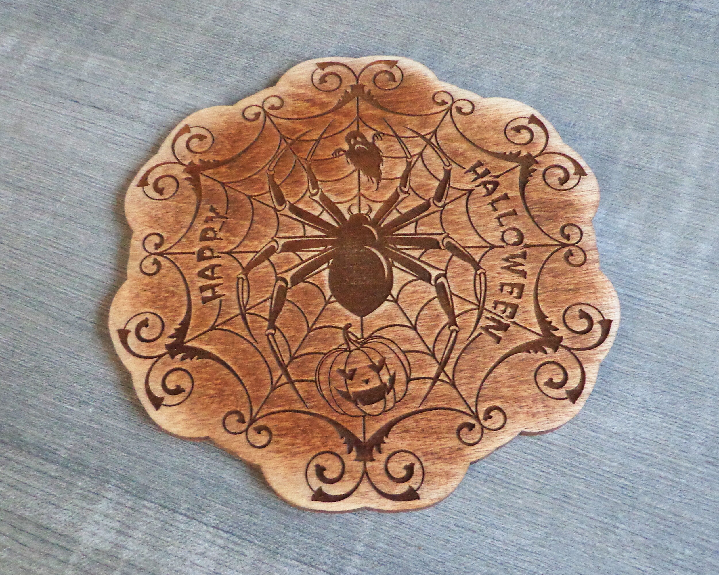 Halloween Coaster. Laser Cut Files SVG, PDF, CDR Digital Product - Etsy