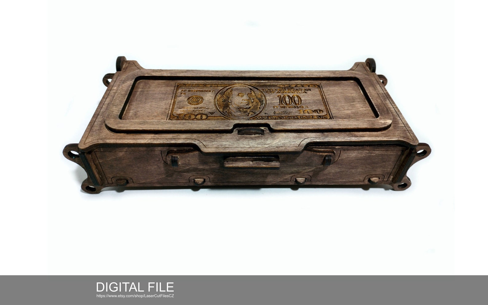 Banknote Box A0084. Laser Cut Files SVG PDF CDR Digital - Etsy