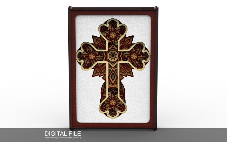 Multi-layer Pattern "cross K6". Laser Cut Files SVG, PDF, DXF Digital ...
