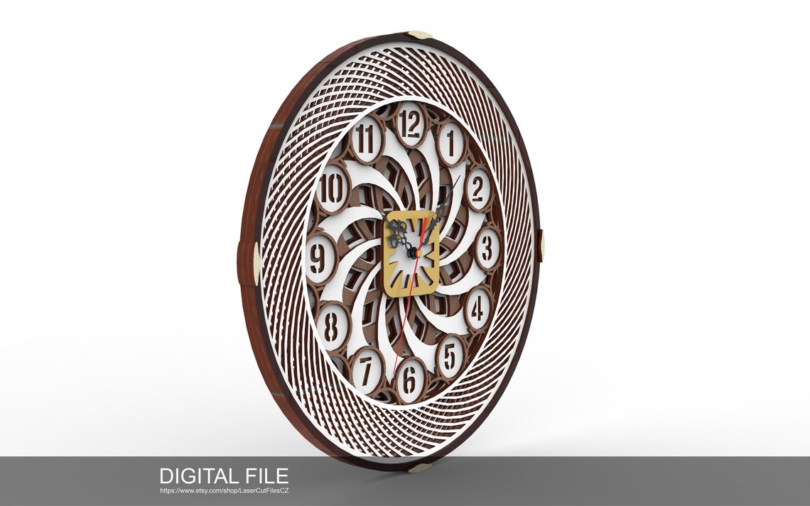Multi-layer Wall Clock. Version W6. Laser Cut Files SVG DXF - Etsy