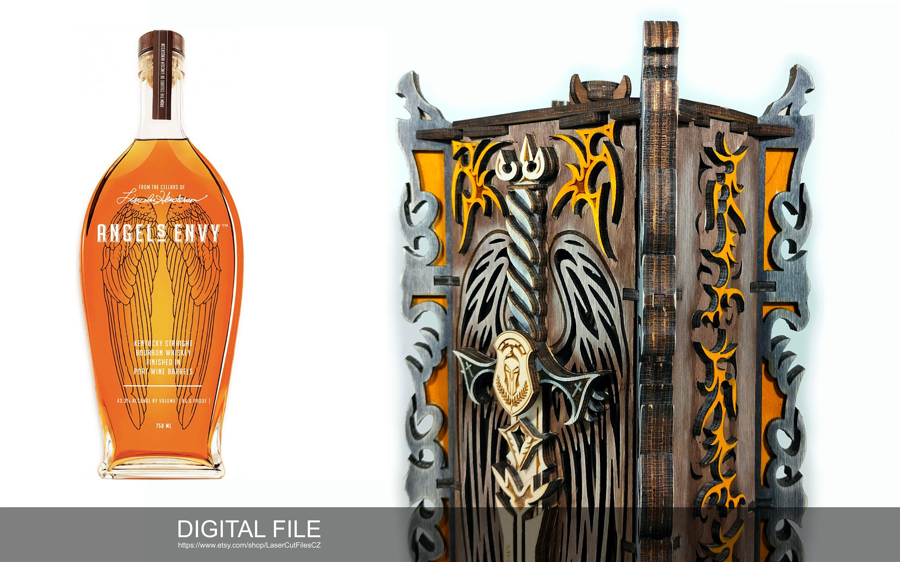 Angel's Envy Bourbon Box. Laser Cut Files SVG PDF DXF - Etsy UK