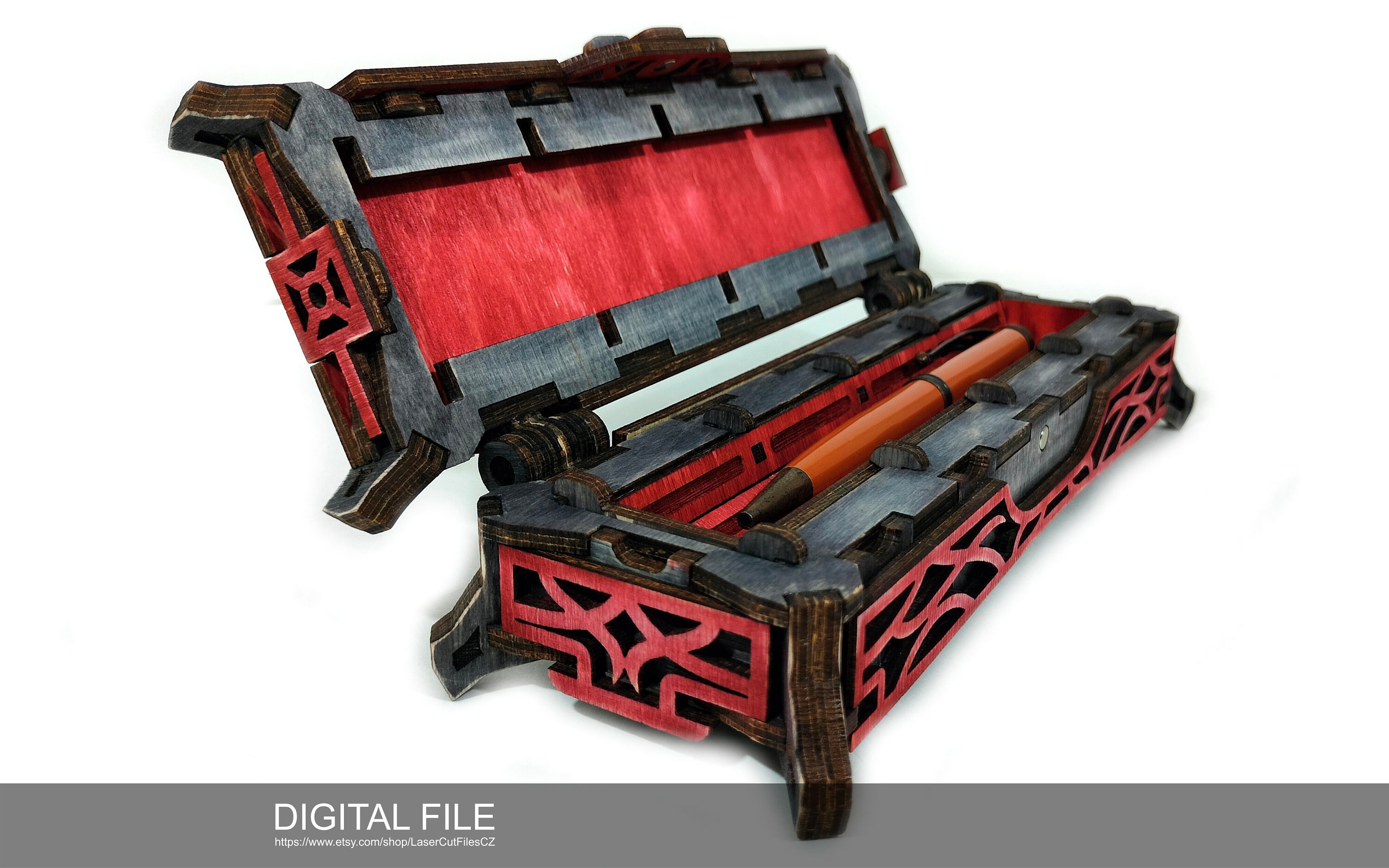 Pen Case A0101. Laser Cut Files SVG, PDF, DXF Digital Product - Etsy
