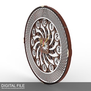 Multi-layer Wall Clock. Version W6. Laser Cut Files SVG, DXF, PDF ...
