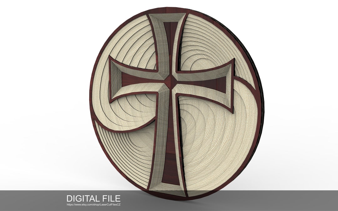 Multi-layered Cross. Version K3. Laser Cut Files SVG, PDF, DXF Digital ...