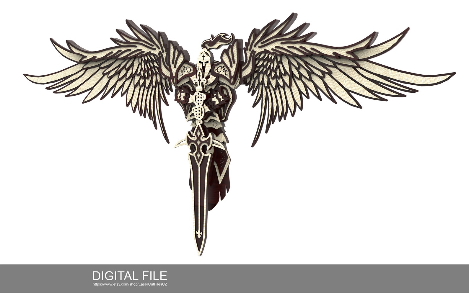 Multilayer Panel archangel. Version A1. . Laser Cut Files SVG, PDF, CDR ...