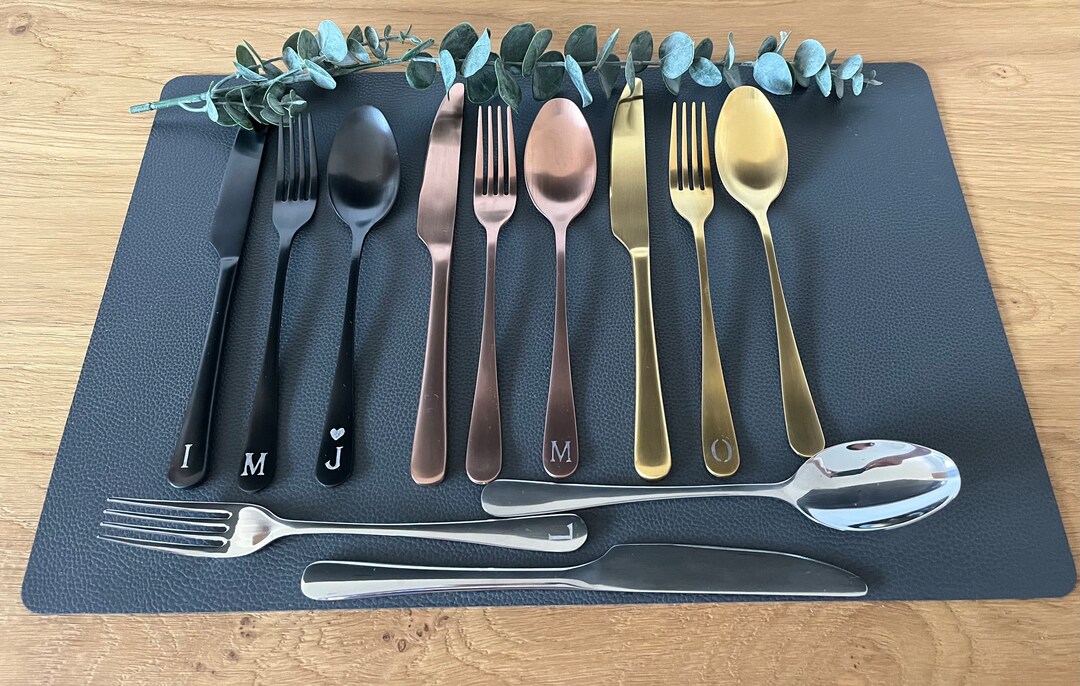 Cutlery Adult Personalized Engraving Letter Knife Fork Spoon Stainless ...