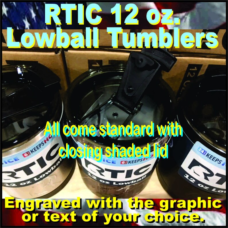RTIC 12oz Matte Finish Color Lowball Tumbler Custom Laser Engraved - Etsy