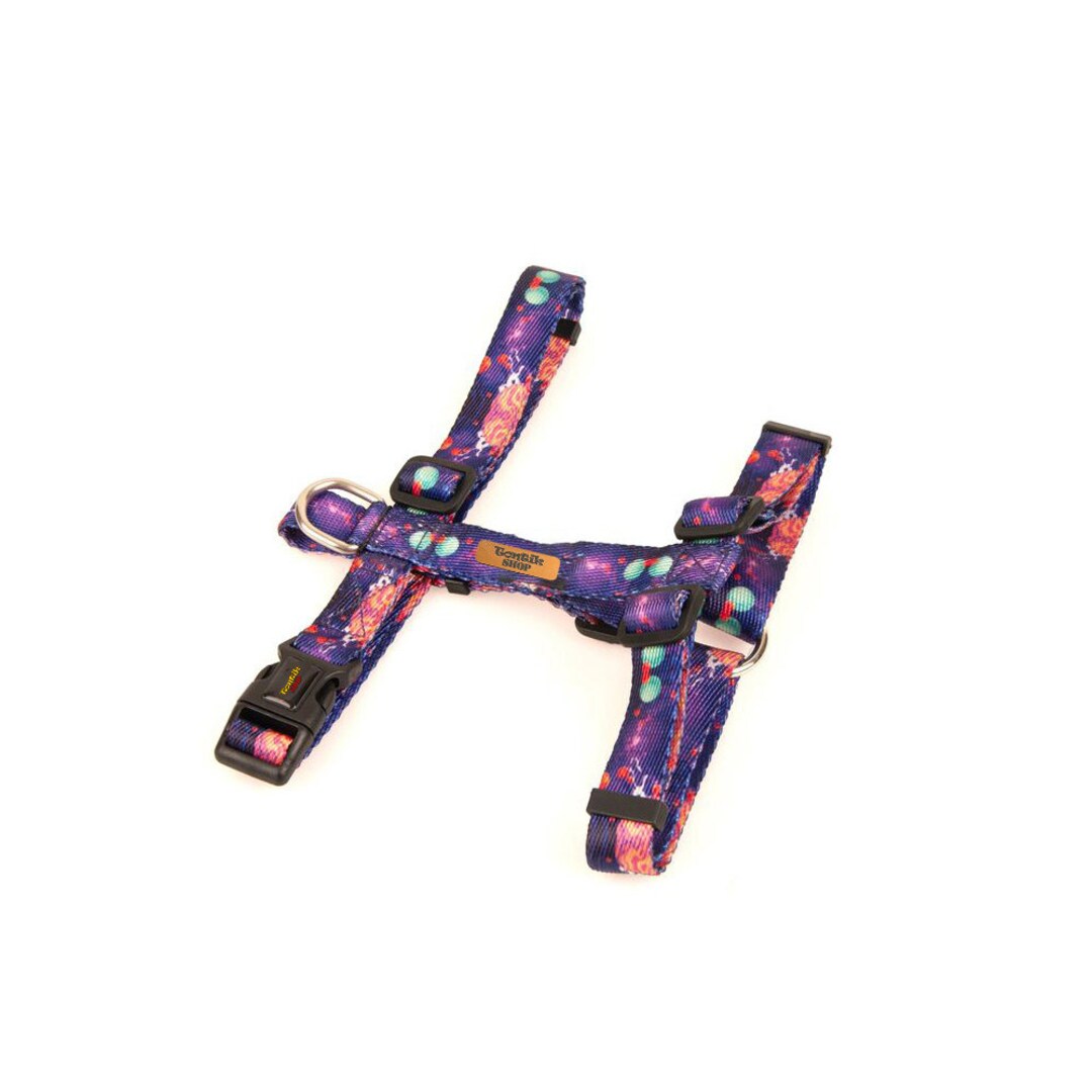 Tontikshop H-type Crazy Purple Easy Walk Dog Harness for Small, Medium ...