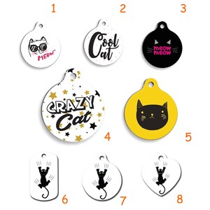 Personalized Name Tags for Cats, Custom Engraved and Personalized Id ...