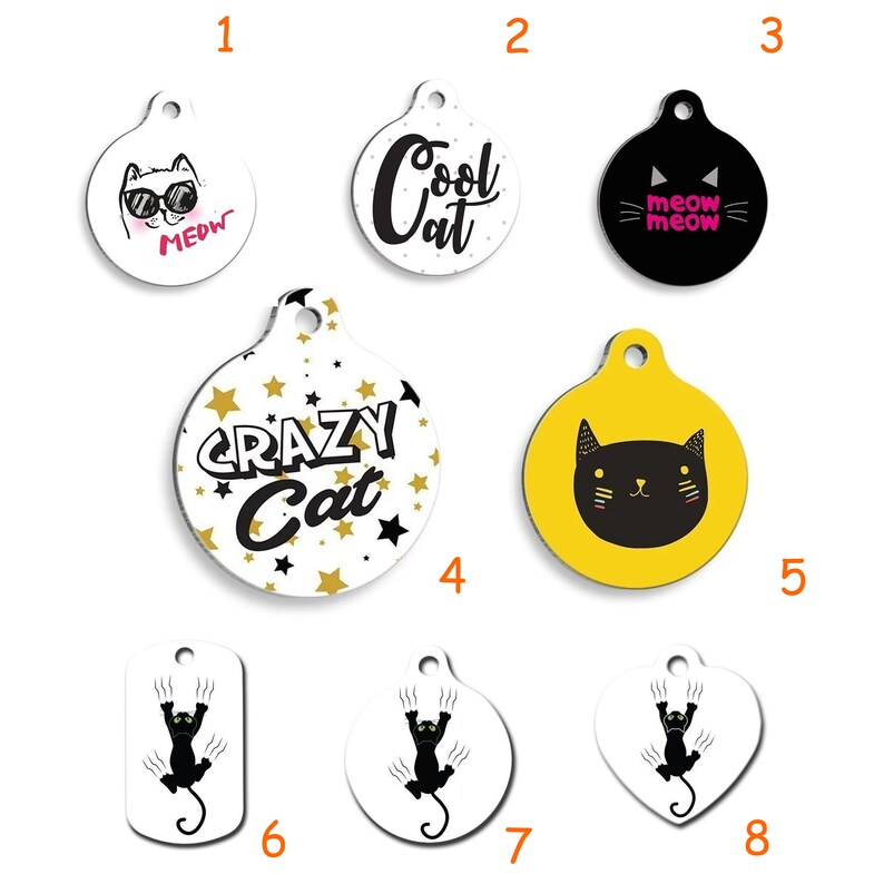 Personalized Name Tags for Cats, Custom Engraved and Personalized Id ...