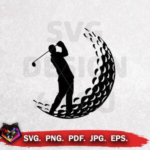 Golf, Ball, Club, Design, Svg, Eps, Pdf, Png, Jpg, Digital Cricut File ...