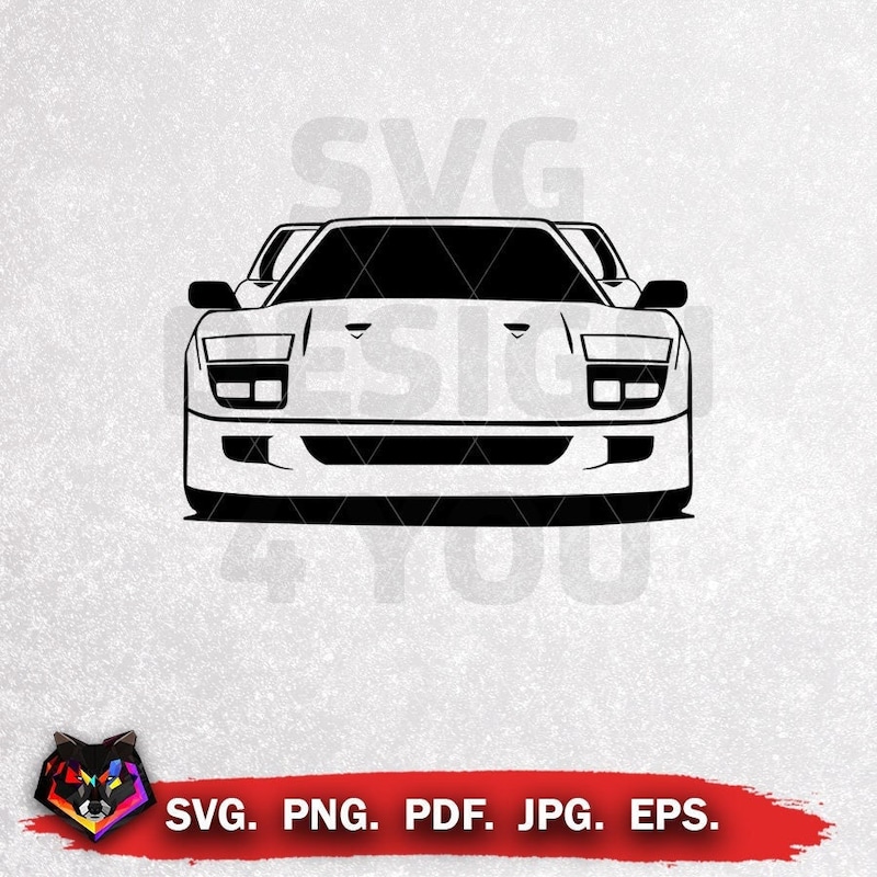 Ferrari F40 Svg - Etsy