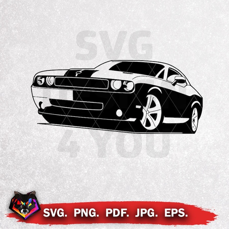 Dodge Challenger Svg - Etsy