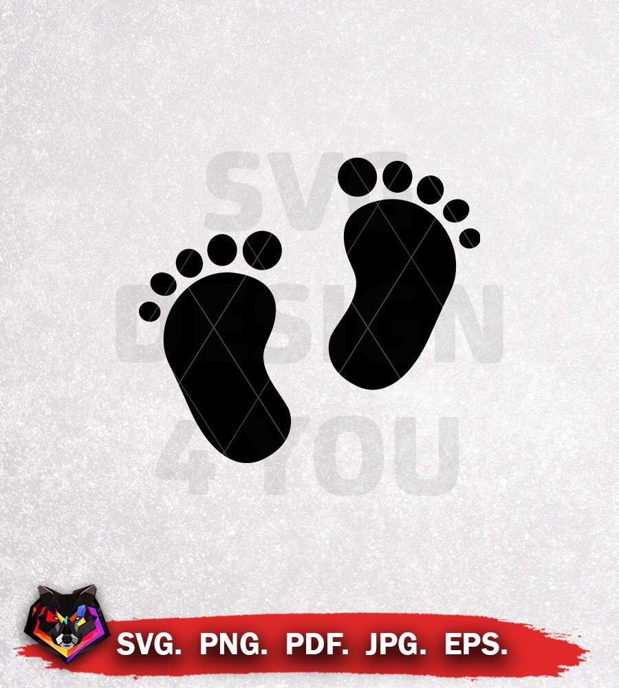 Baby Feet Design Svg Eps Pdf Png Jpg for Babies Child - Etsy Canada