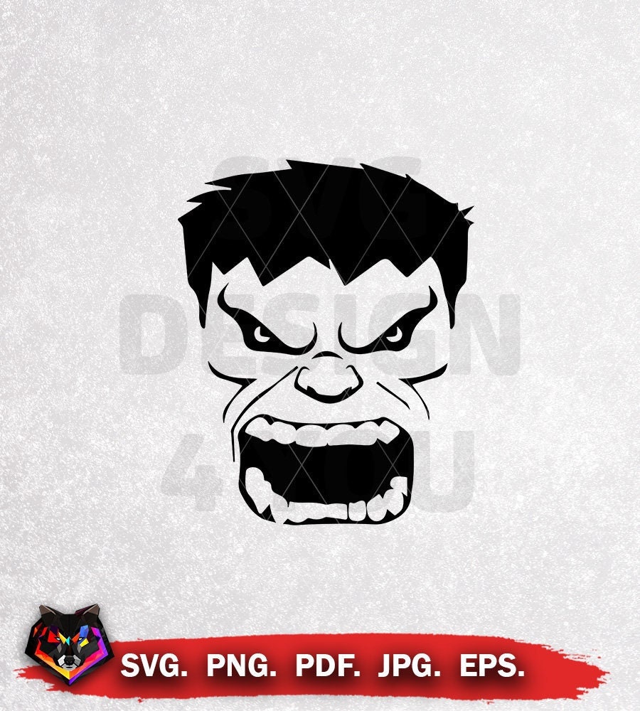 Angry Face Design, Svg, Eps, Pdf, Png, Jpg, Hero - Etsy