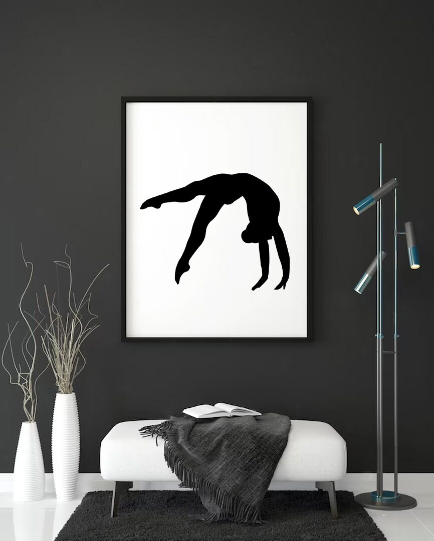 Gymnastic, Flip, Flexible Girl, Woman, Svg, Eps, Pdf, Png, Jpg, Digital ...