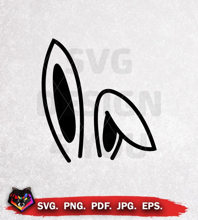 Bunny Ears, Design, Svg, Eps, Pdf, Png, Jpg, Rabbit, Animal, Sweet - Etsy