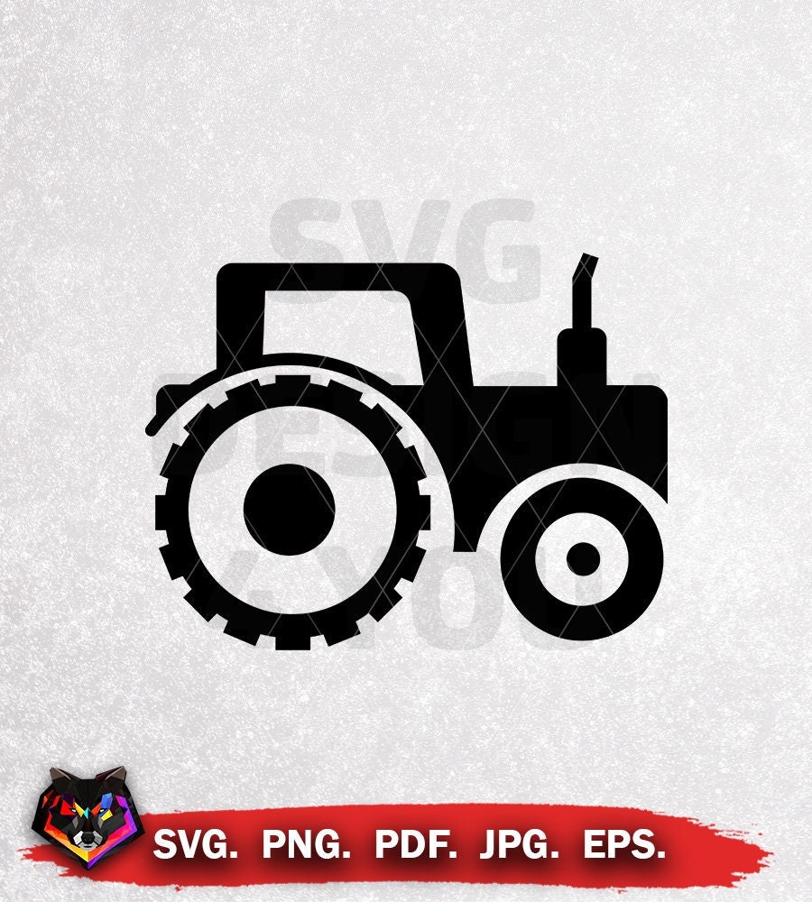 Tractor, Design, Svg, Eps, Pdf, Png, Jpg, Machine, Village - Etsy