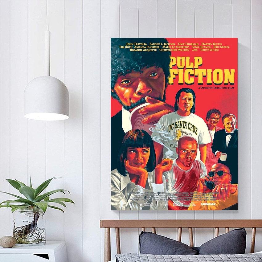 Pulp Fiction Movie Poster Canvas Wall Art Home Decor no - Etsy