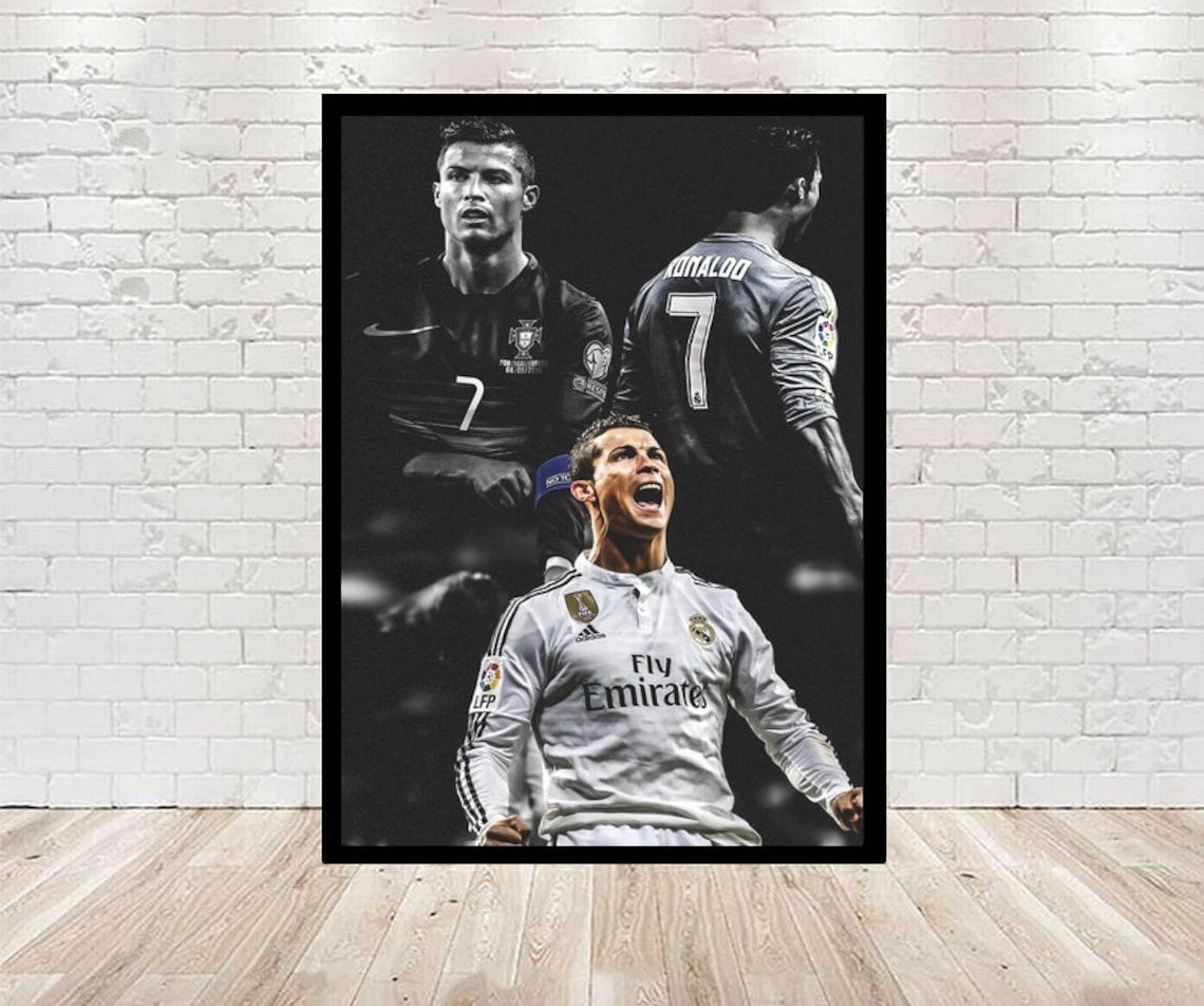 Cristiano Ronaldo Football Poster Canvas Wall Art Home Decor (no Frame ...