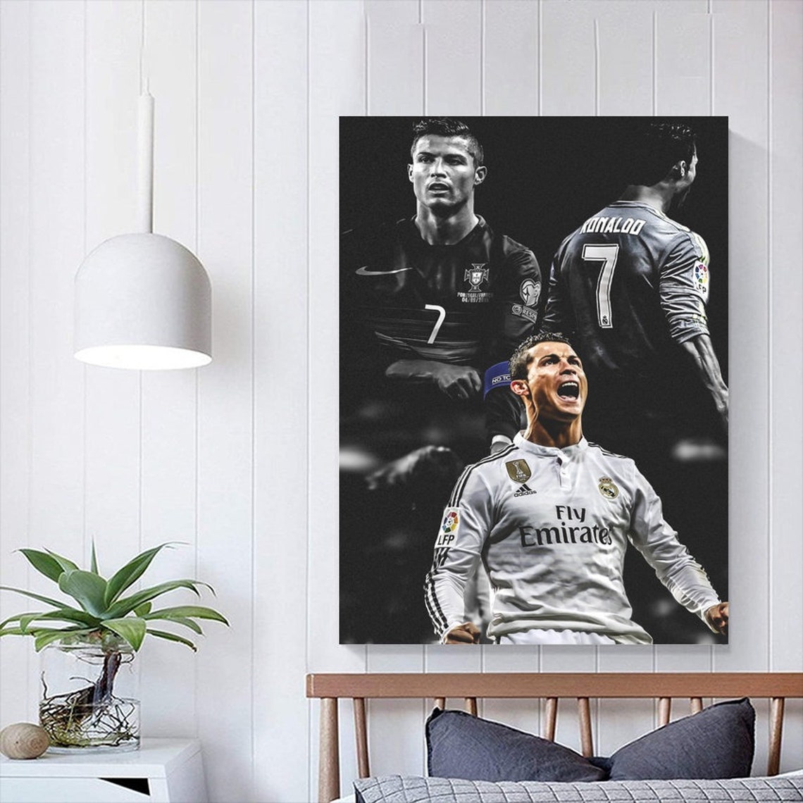 Cristiano Ronaldo Football Poster Canvas Wall Art Home Decor (no Frame ...