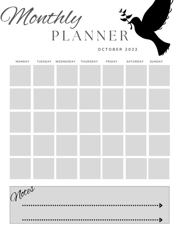 Monthly Meal Planner - Etsy