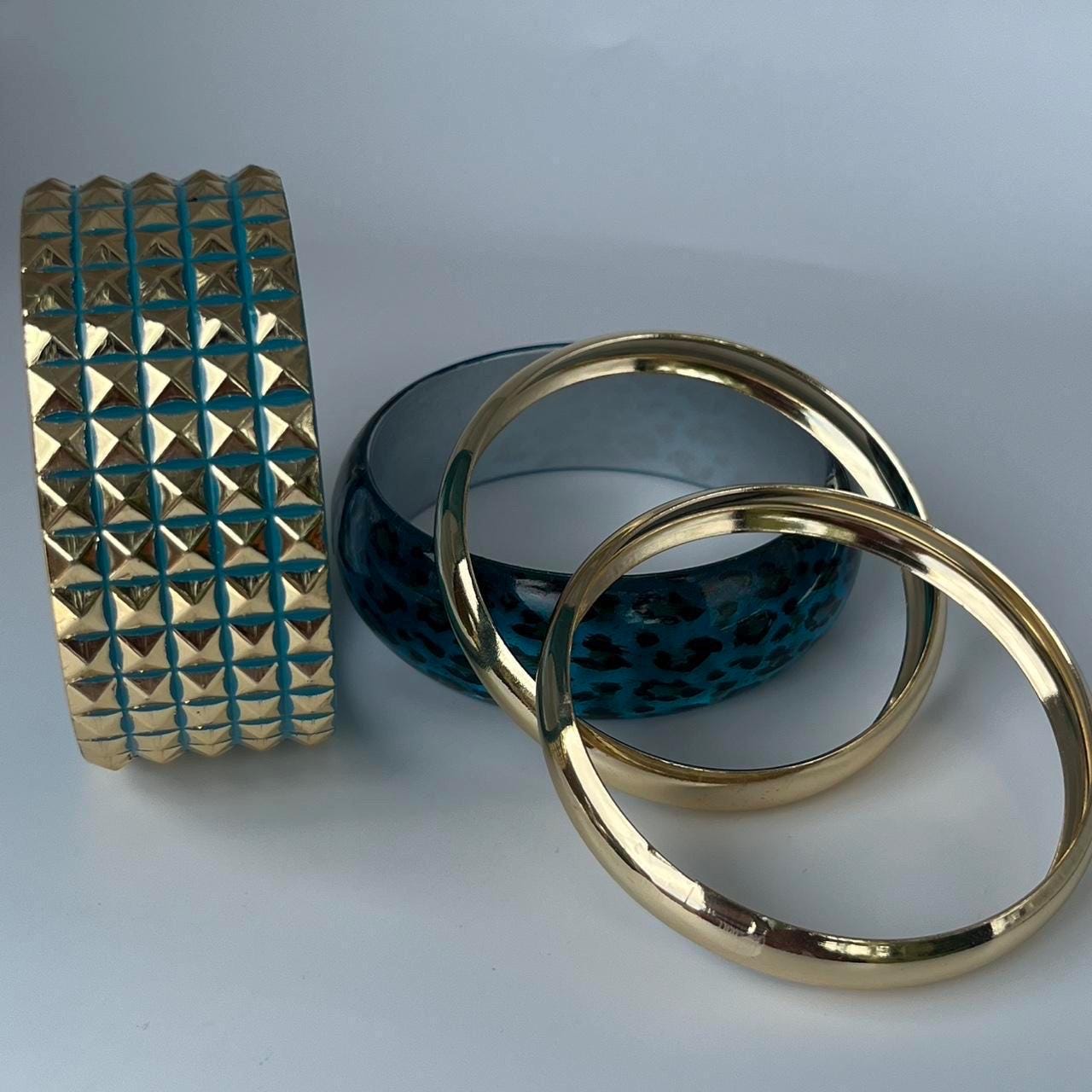 Y2K Vintage Gold Bangle Bracelets Set | Nostalgic | Early 2000s | Late ...