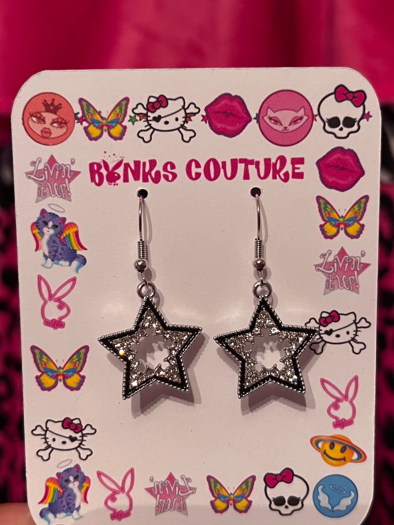 Y2K Star Earrings 2000s Jewelry Mcbling Aesthetic - Etsy