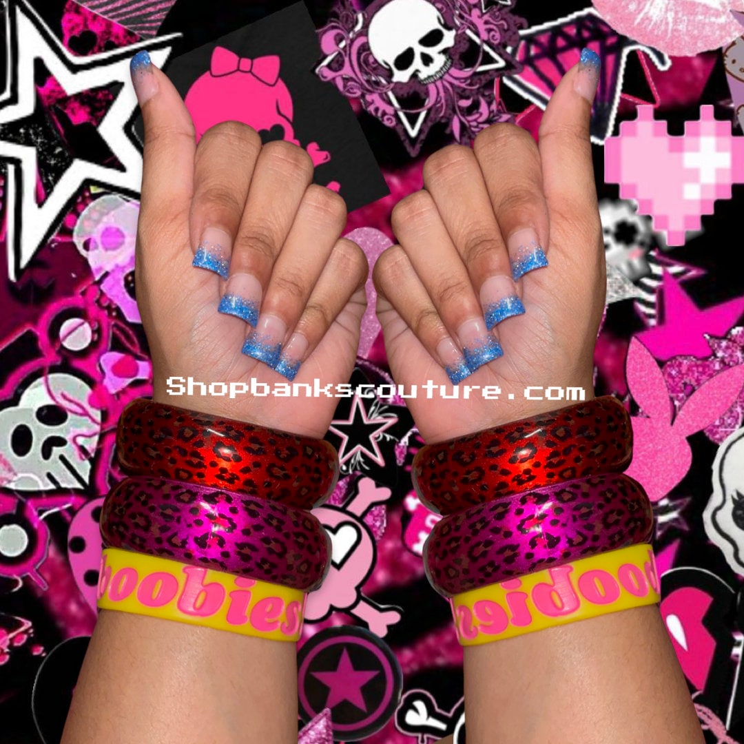 Y2K Large Leopard Bangle Bracelets Nostalgic Early 2000s Vintage Mcbling Trashy Y2K 2000s ...