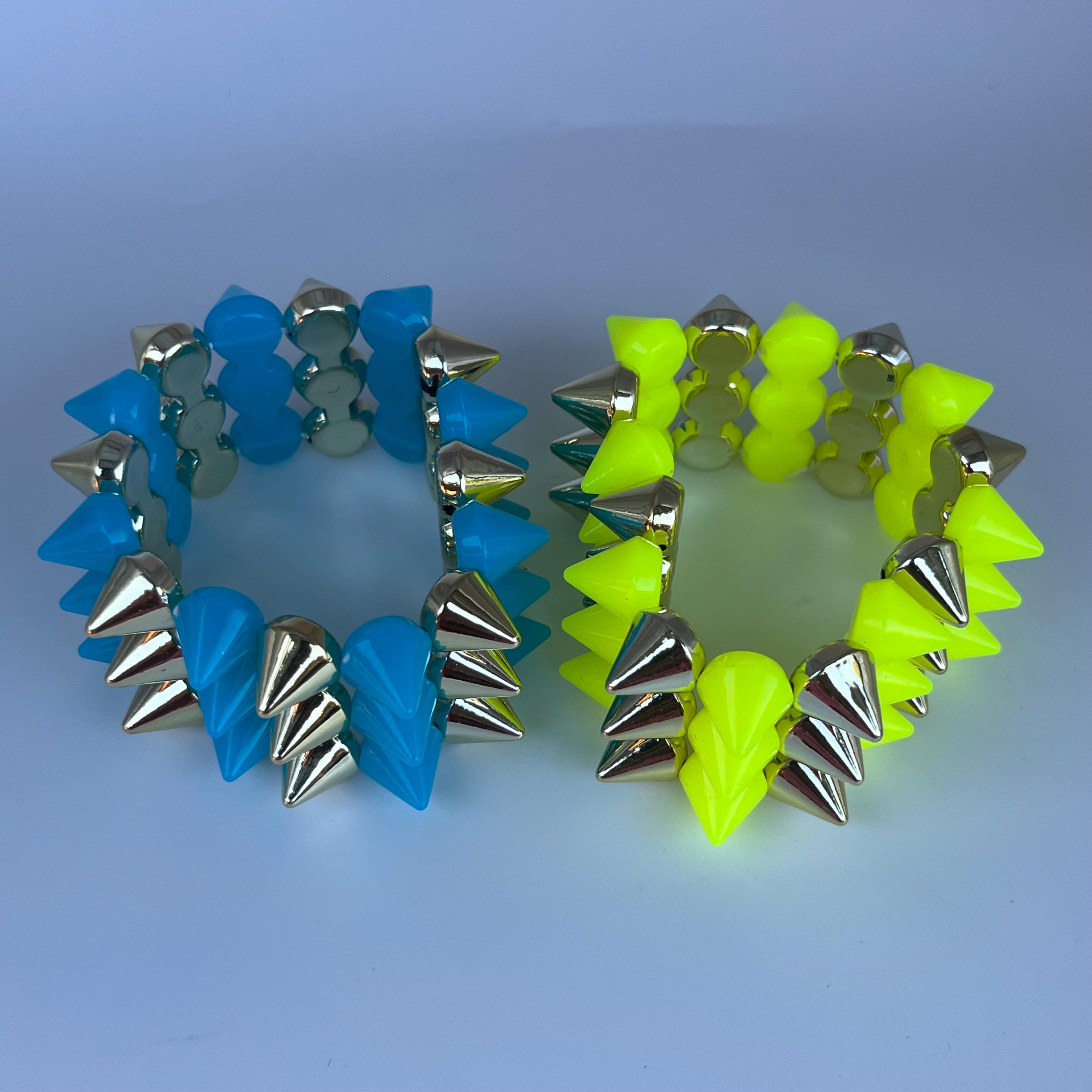Y2K Vintage GOLD Spikey Stretch Bracelets | Nostalgic | Early 2000s ...